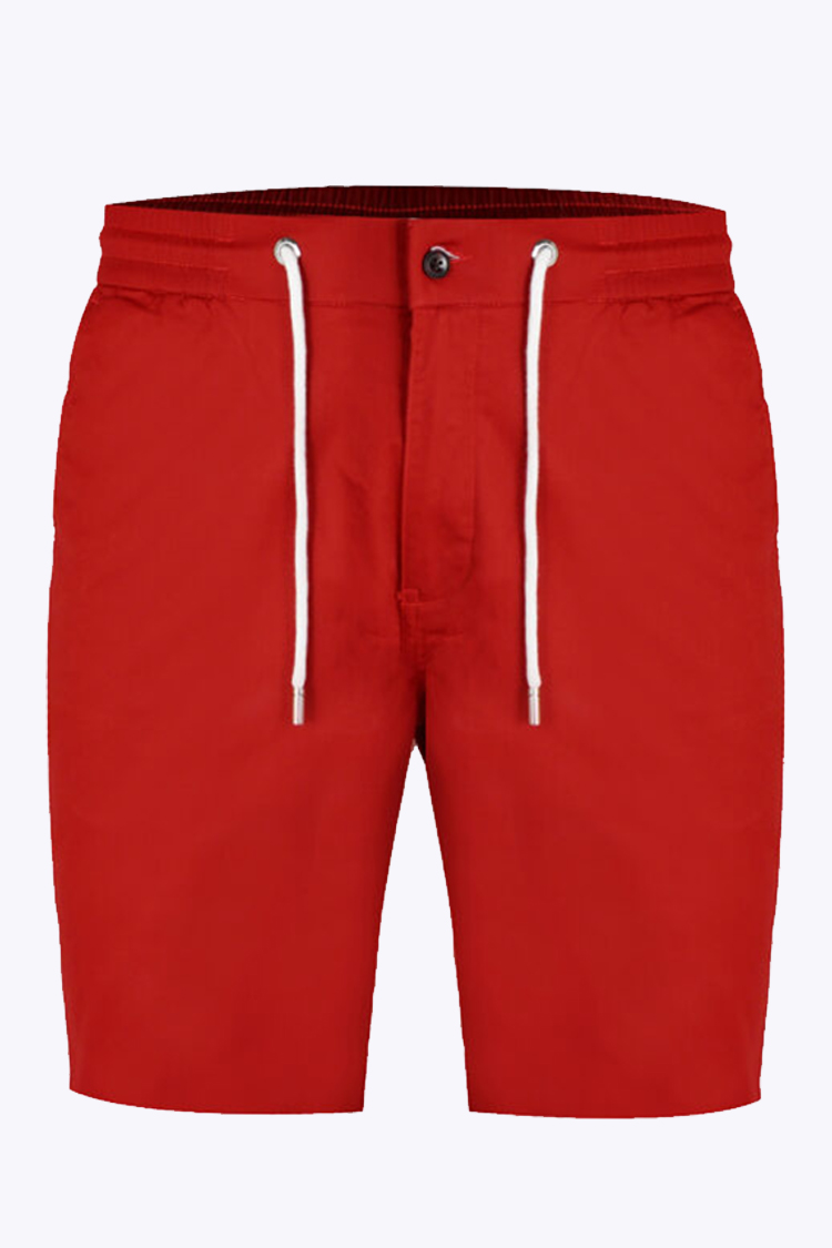 Paco Drawstring Chinos Short - Red